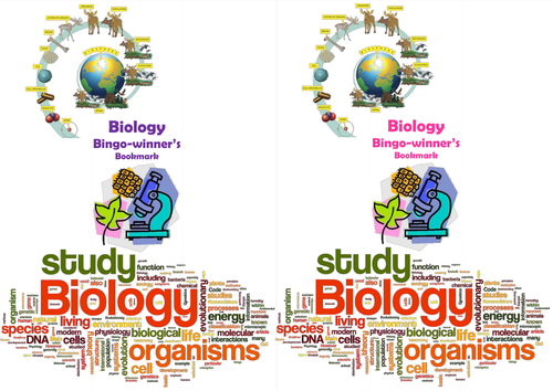 Biology bingo-winner bookmark | Teaching Resources