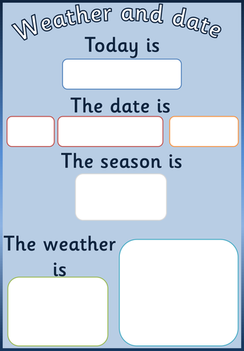 Weather chart and daily calendar for EYFS KS1 | Teaching Resources