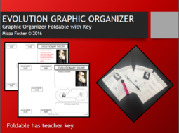 Evolution Graphic Organizer Fold-Out Foldable with Key | Teaching Resources