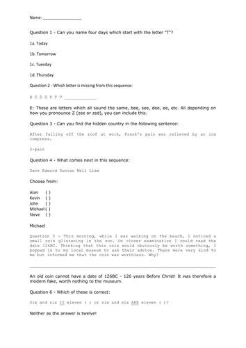 Assessment Centre - Fun Lesson on Recruitment - People in Business ...