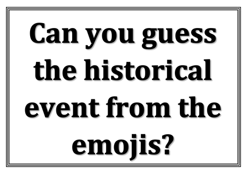 History Display: Historical Emojis - Pack 1 | Teaching Resources