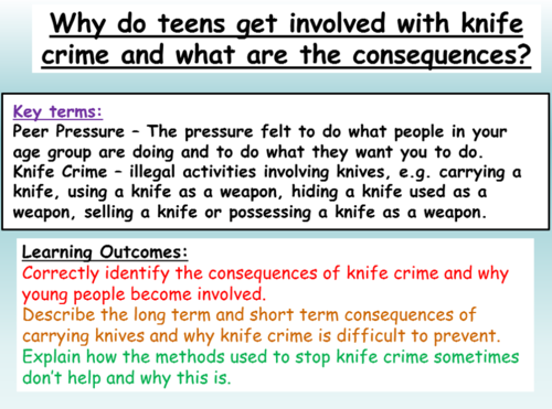 Knife Crime | Teaching Resources