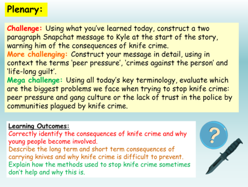 Knife Crime | Teaching Resources