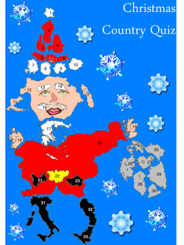 Geography Christmas Quiz | Teaching Resources