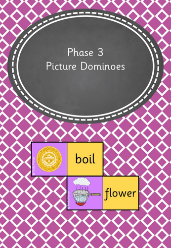 Phonics Phase 3 Picture Word Dominoes (Vowel Sounds) | Teaching Resources