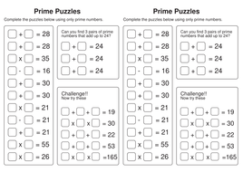 Prime Puzzles | Teaching Resources