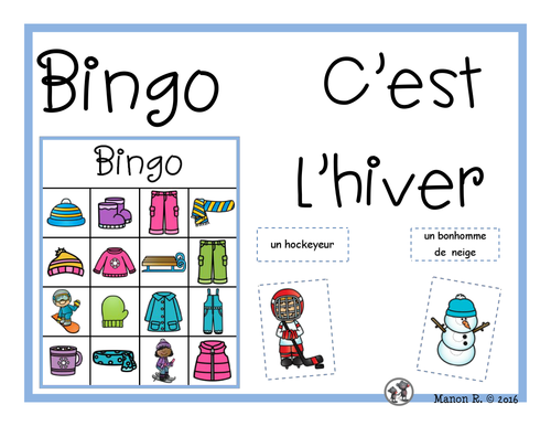 Bingo hiver | Teaching Resources