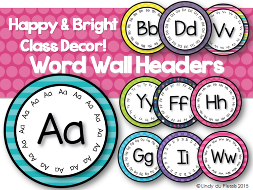 Word Wall Headers | Teaching Resources
