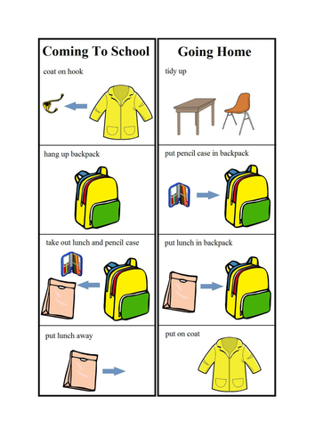 Visual Prompts Arrival at School / Going Home Autism SEN | Teaching ...