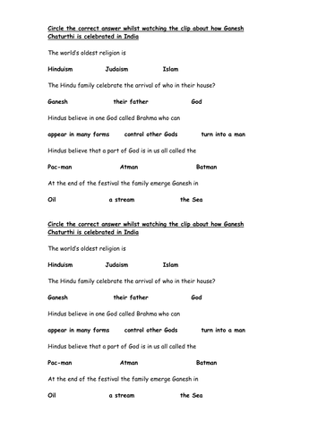 Religious Festivals Unit | Teaching Resources