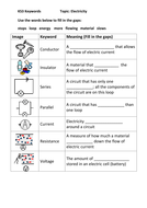 KS3 Science Literacy Homework Differentiated EAL SEN | Teaching Resources