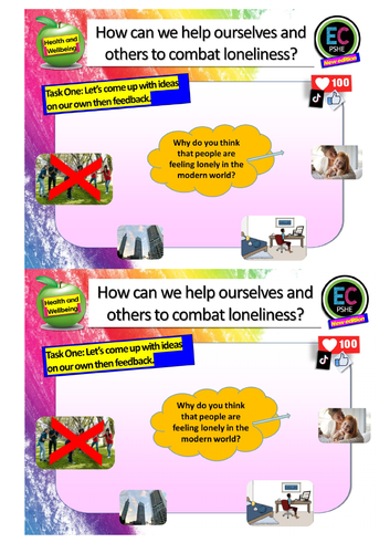 Mental Health Loneliness PSHE | Teaching Resources
