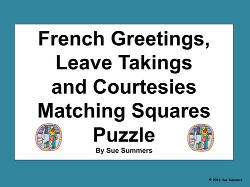 French Greetings and Leave Takings Bundle | Teaching Resources