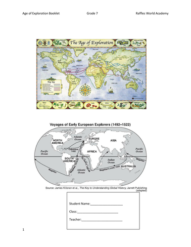 Age of Exploration Booklet | Teaching Resources