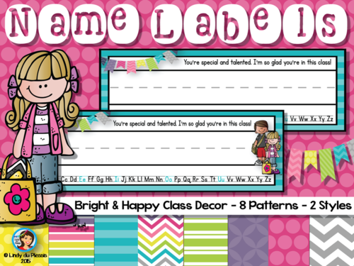 Name Labels (editable) | Teaching Resources