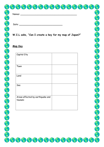 Features of a country map key | Teaching Resources