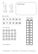 11-20 Number practice Book | Teaching Resources