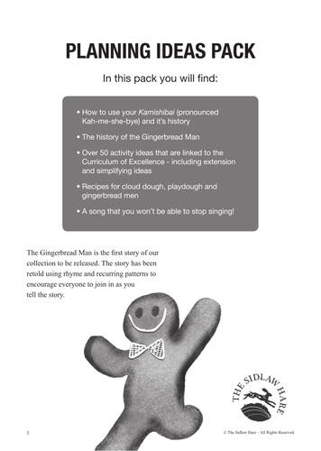Curriculum of Excellence Planning Ideas Pack for The Gingerbread Man ...