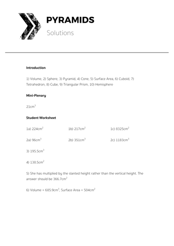 Pyramids - Complete Lesson | Teaching Resources