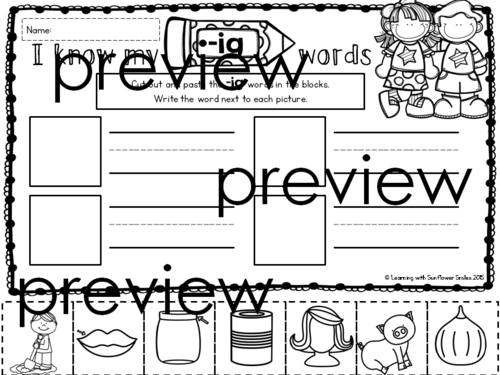 CVC Short I flip Booklet and Worksheets | Teaching Resources