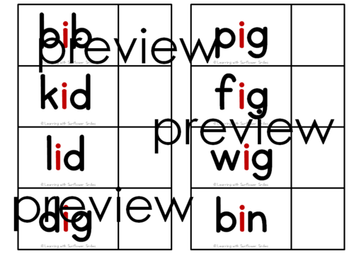 CVC Short I flip Booklet and Worksheets | Teaching Resources