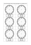 Convert Analogue and Digital Times | Teaching Resources