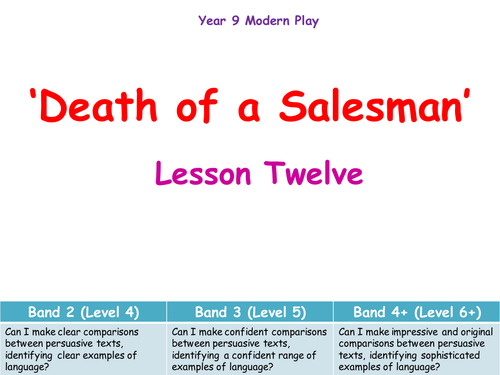 Death of a Salesman Detailed Scheme of Work: 30 Lessons. | Teaching ...