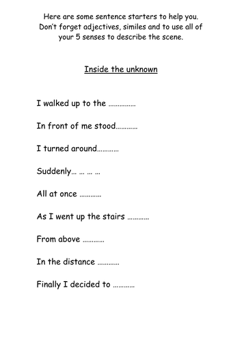 Setting the scene: describing the scene | Teaching Resources