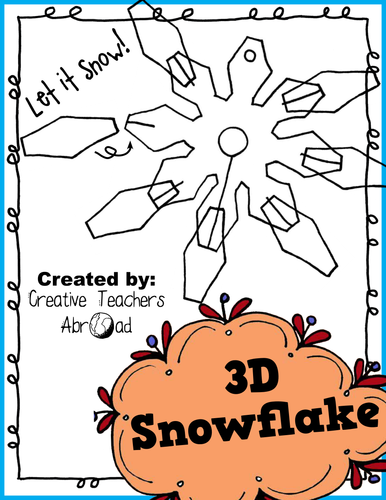 3D Snowflake Classroom Craft | Teaching Resources