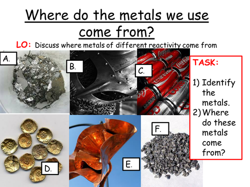 Metal reactivity: Where do metals come from? (KS3) | Teaching Resources