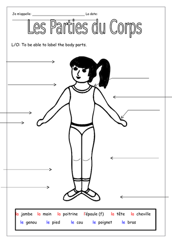 FRENCH - J'ai mal ... et Je suis malade - Worksheets | Teaching Resources