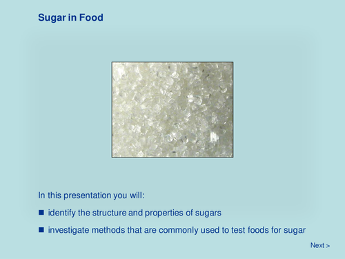 Sugar in Food | Teaching Resources