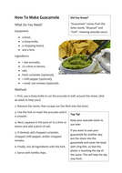 How To Make Guacamole - Instructions Example | Teaching Resources