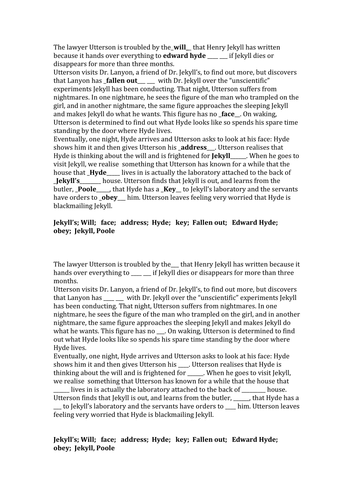 Jekyll and Hyde - Chapter 2 - AQA New Specification | Teaching Resources