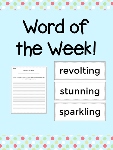 Word of the Week - For Every Week of the Year! Activity Pack & Display ...