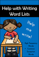 Word Lists: Help with Writing | Teaching Resources