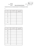 GCSE Statistics Standard Deviation | Teaching Resources