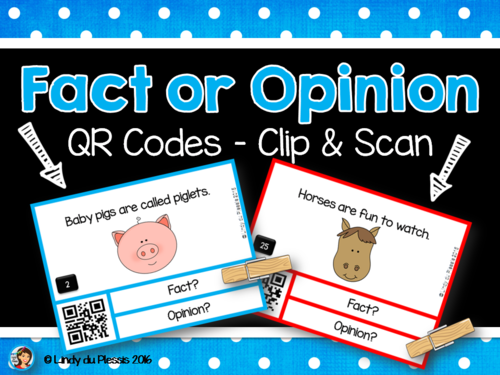 Fact or Opinion Task Cards | Teaching Resources