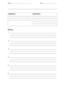 Recipe instructions template KS1 | Teaching Resources