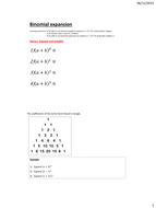 Core 2 Introduction to binomial expansion | Teaching Resources
