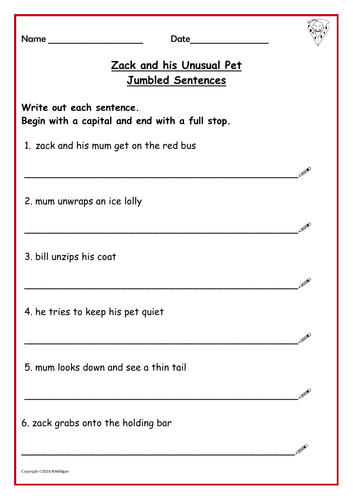 Reading Comprehension, Text, Sentence /Word/Grammar & Presentations ...