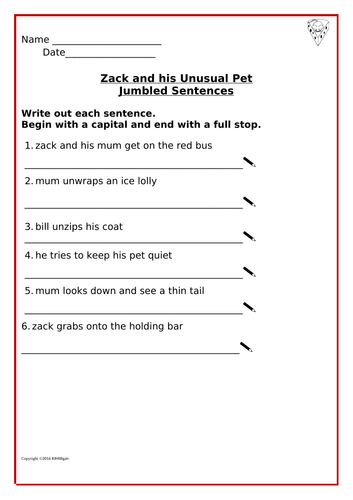 Reading Comprehension, Text, Sentence /Word/Grammar & Presentations ...