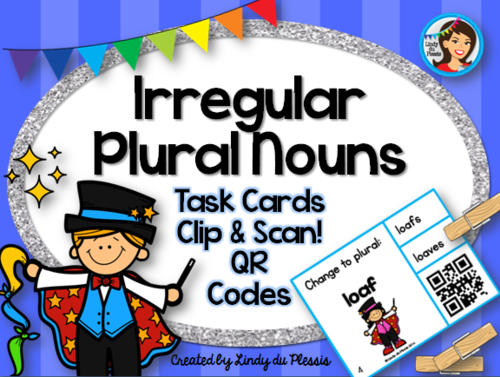 Irregular Plural Nouns Task Cards | Teaching Resources