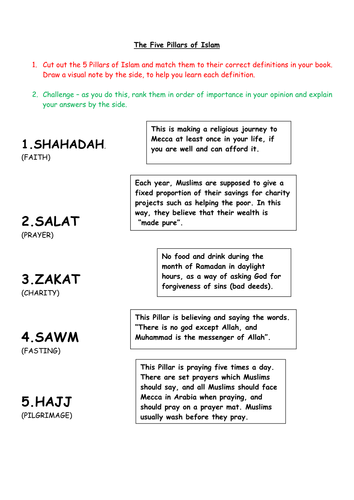 Islam : Five Pillars | Teaching Resources Islam : Five Pillars | Teaching Resources
