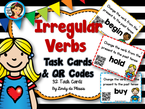 Irregular Verbs Task Cards | Teaching Resources