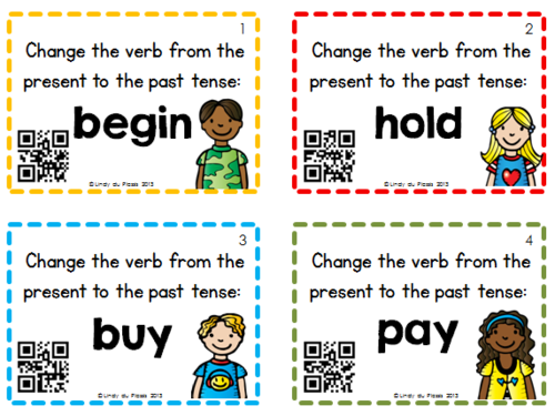 Irregular Verbs Task Cards | Teaching Resources