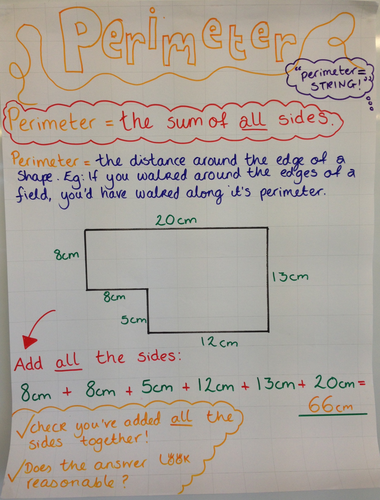 Maths- Yr 5/6- Measures- Calculating PERIMETER, inc of compound shapes ...