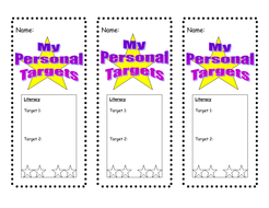 Personal Target Template | Teaching Resources