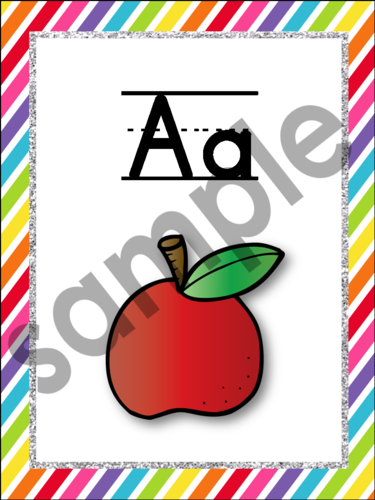 Alphabet Posters (Rainbow) | Teaching Resources
