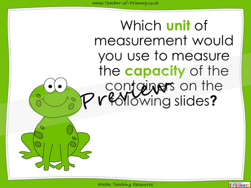Measuring Capacity and Volume - Year 2 | Teaching Resources
